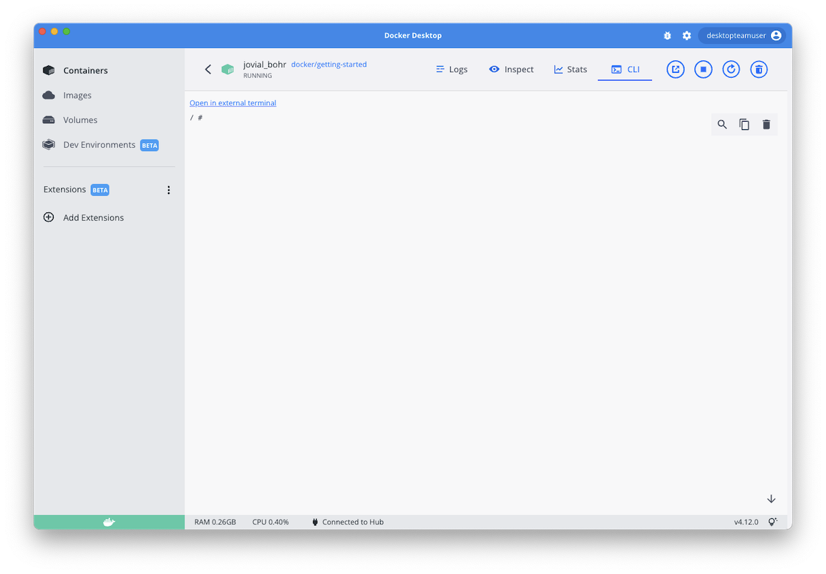 Integrated Terminal for Running Containers, Extended Integration with ...