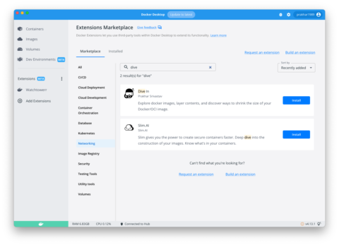 Reduce Your Image Size with the Dive-In Docker Extension