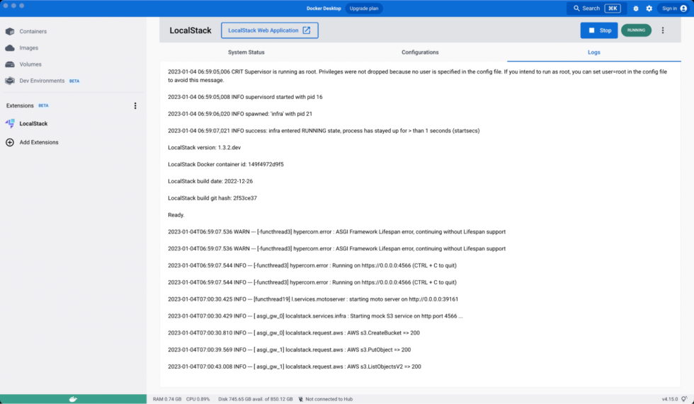 Develop Your Cloud App Locally with the LocalStack Extension | Docker