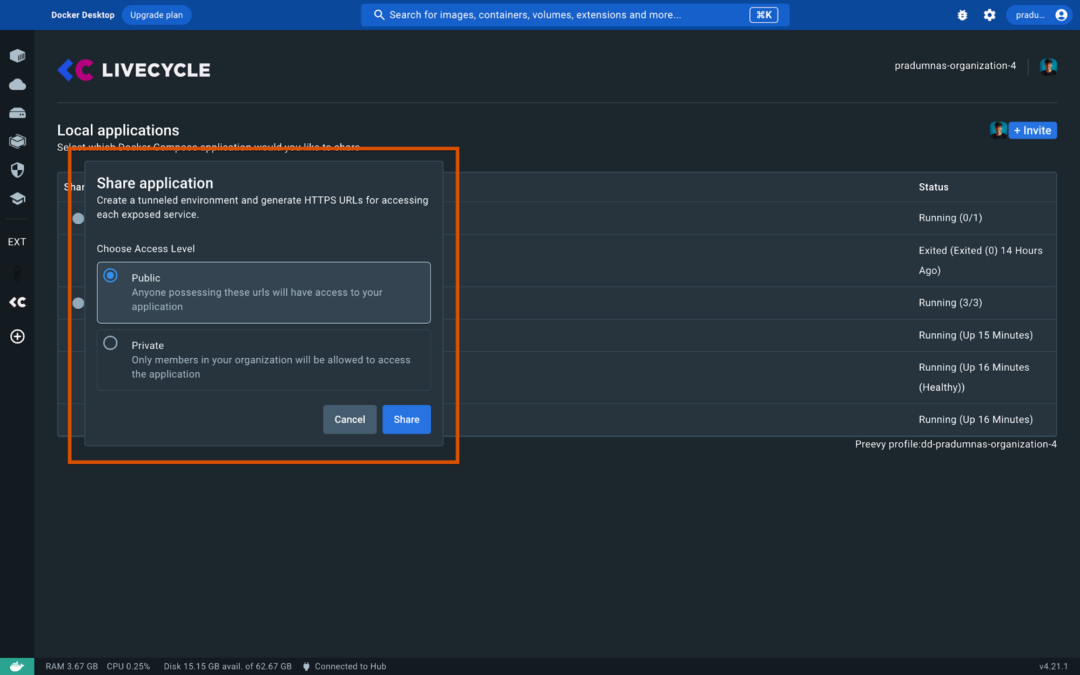 The Livecycle Docker Extension: Instantly Share Changes and Get Feedback in Context | Docker
