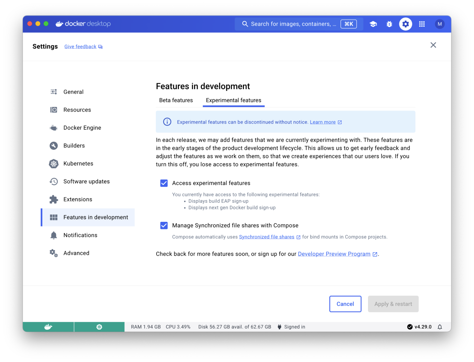Docker Desktop Release 4 29 Docker Socket Mount Permissions In Eci Advanced Error Management