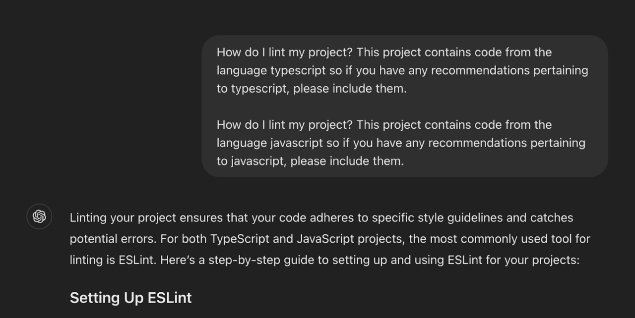Adding the ESLint Tool to an AI Assistant: Improving Recommendations for JS/TS Projects | Docker