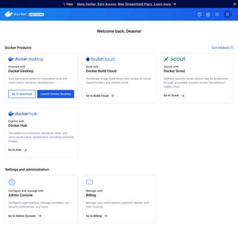 Docker Desktop 4.35: Organization Access Tokens, Docker Home, Volumes ...