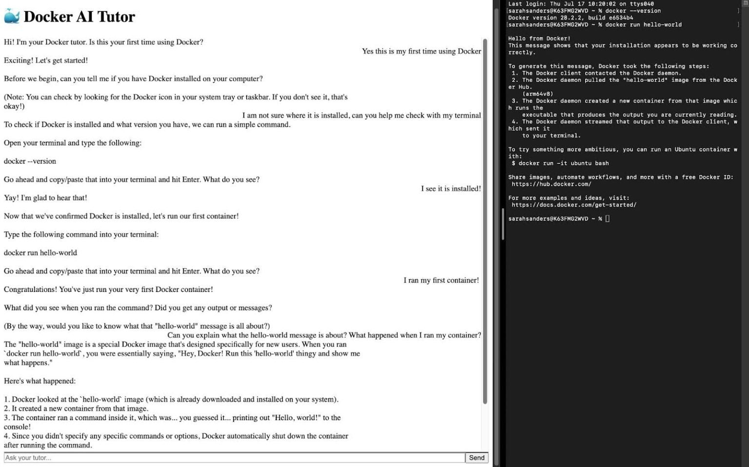 Building an AI Tutor with Model Runner | Docker