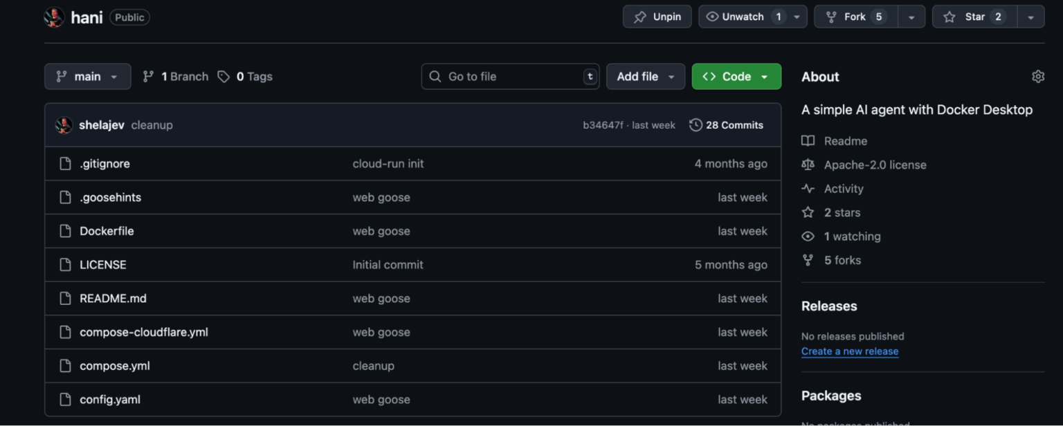 Cloudy Journey: Building AI agents made easy with Goose and Docker