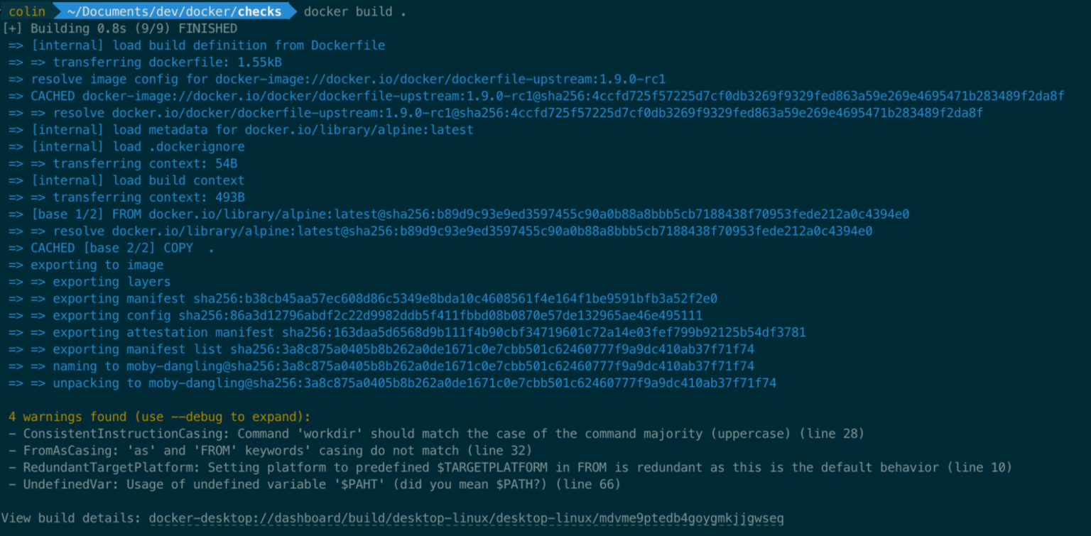 Docker ビルドチェックの紹介: ベストプラクティスによるDockerfileの最適化 | Docker