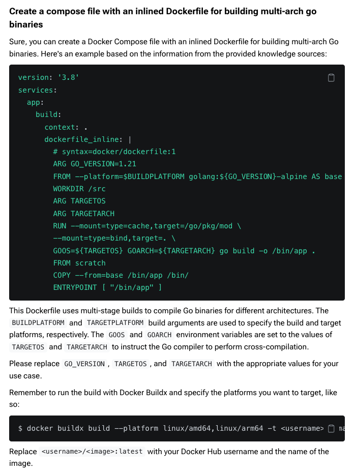DockerのドキュメントにAI搭載のアシスタントが登場 | Docker