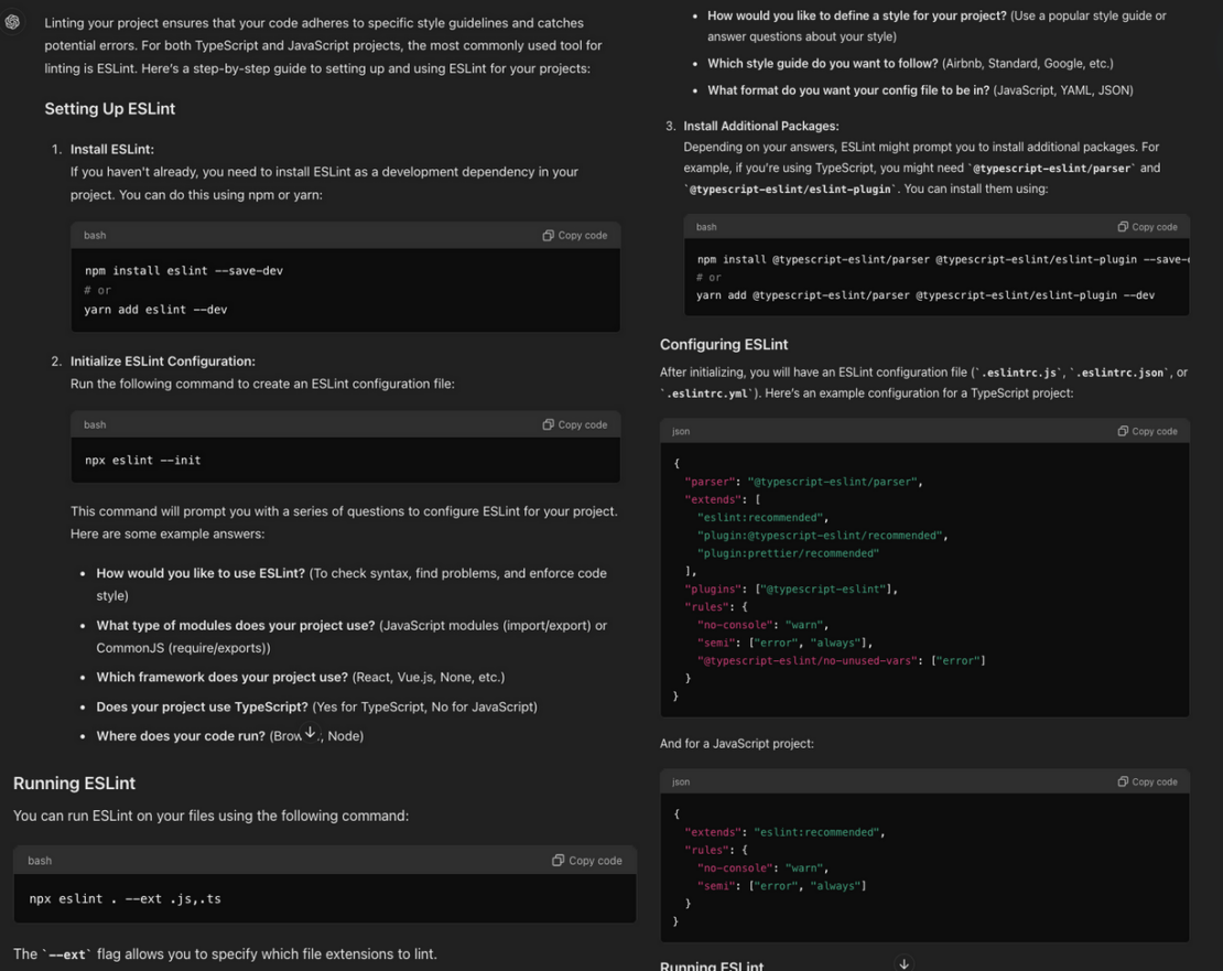 Eslint ツールを Ai アシスタントに追加する Js Tsプロジェクトの推奨事項の改善 Docker