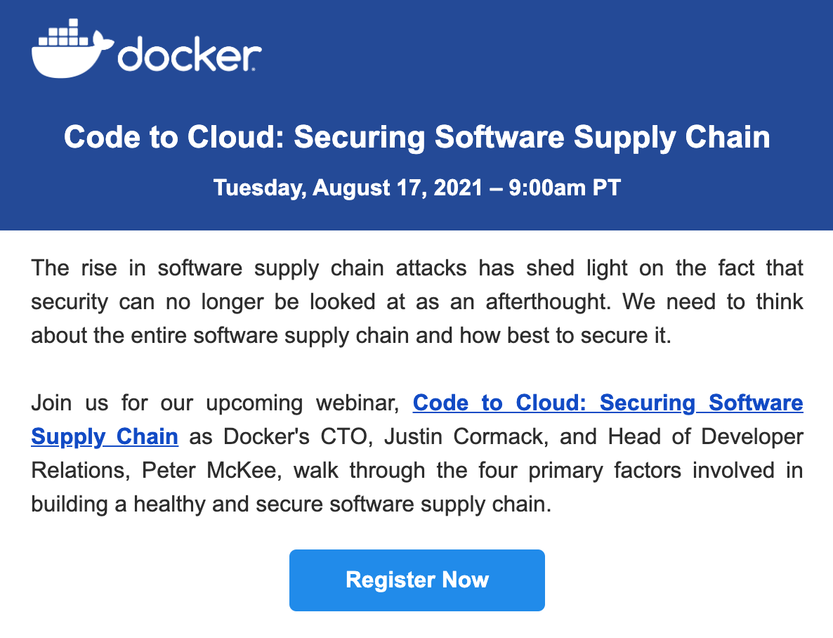 Building A Healthy And Secure Software Supply Chain Docker