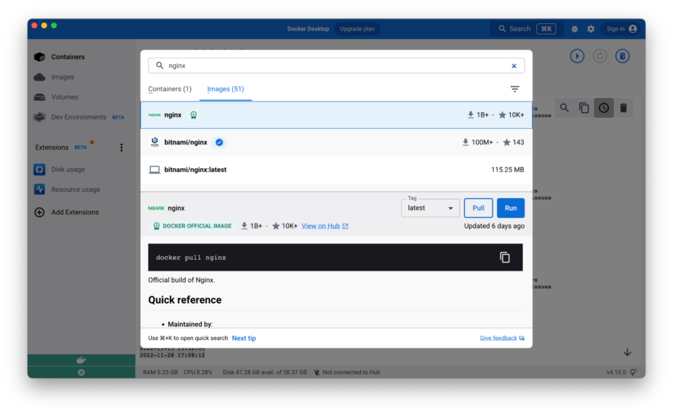 Docker Desktop 4.15: Improved Usability and Performance