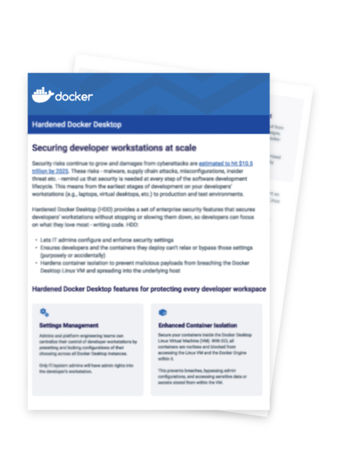 Enhance the Security of your Developer Workstations | Docker