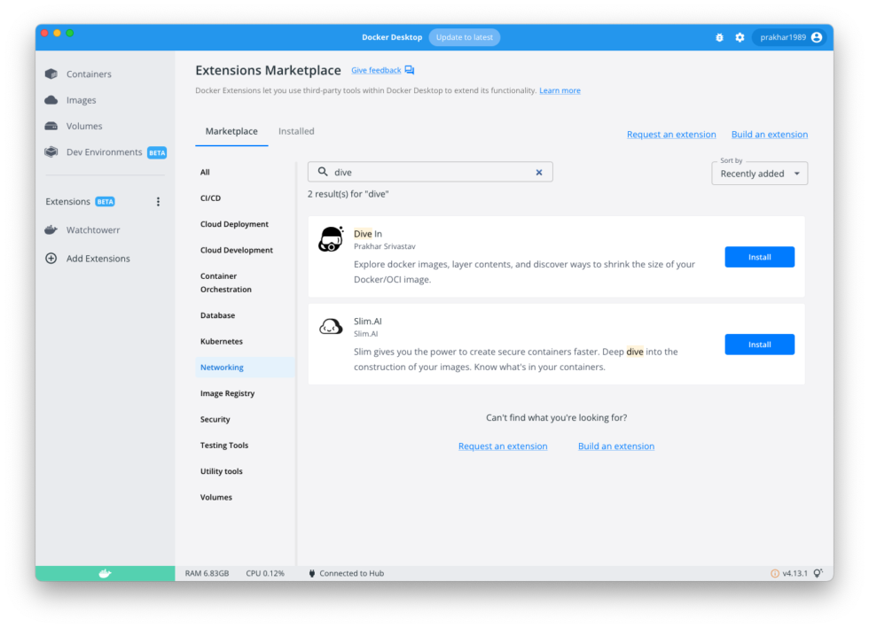 Reduce Your Image Size with the Dive-In Docker Extension