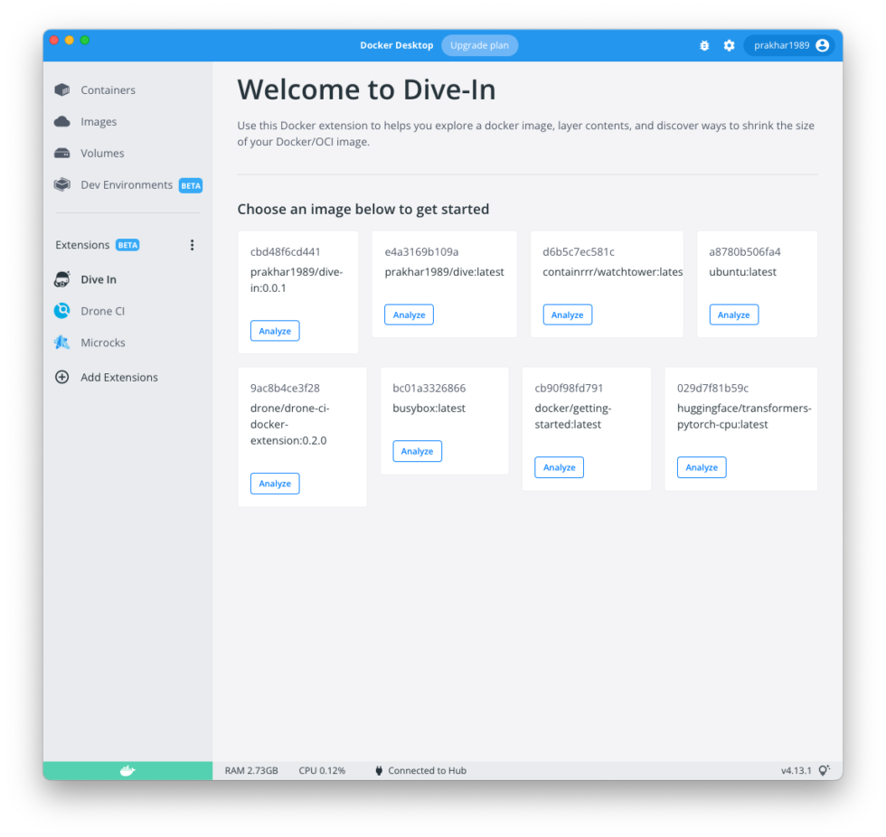 Reduce Your Image Size with the Dive-In Docker Extension