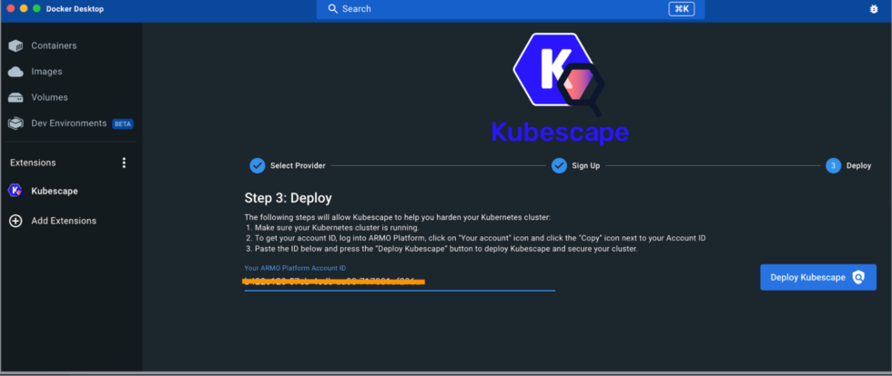 Secure Kubernetes Clusters With The Kubescape Extension Docker